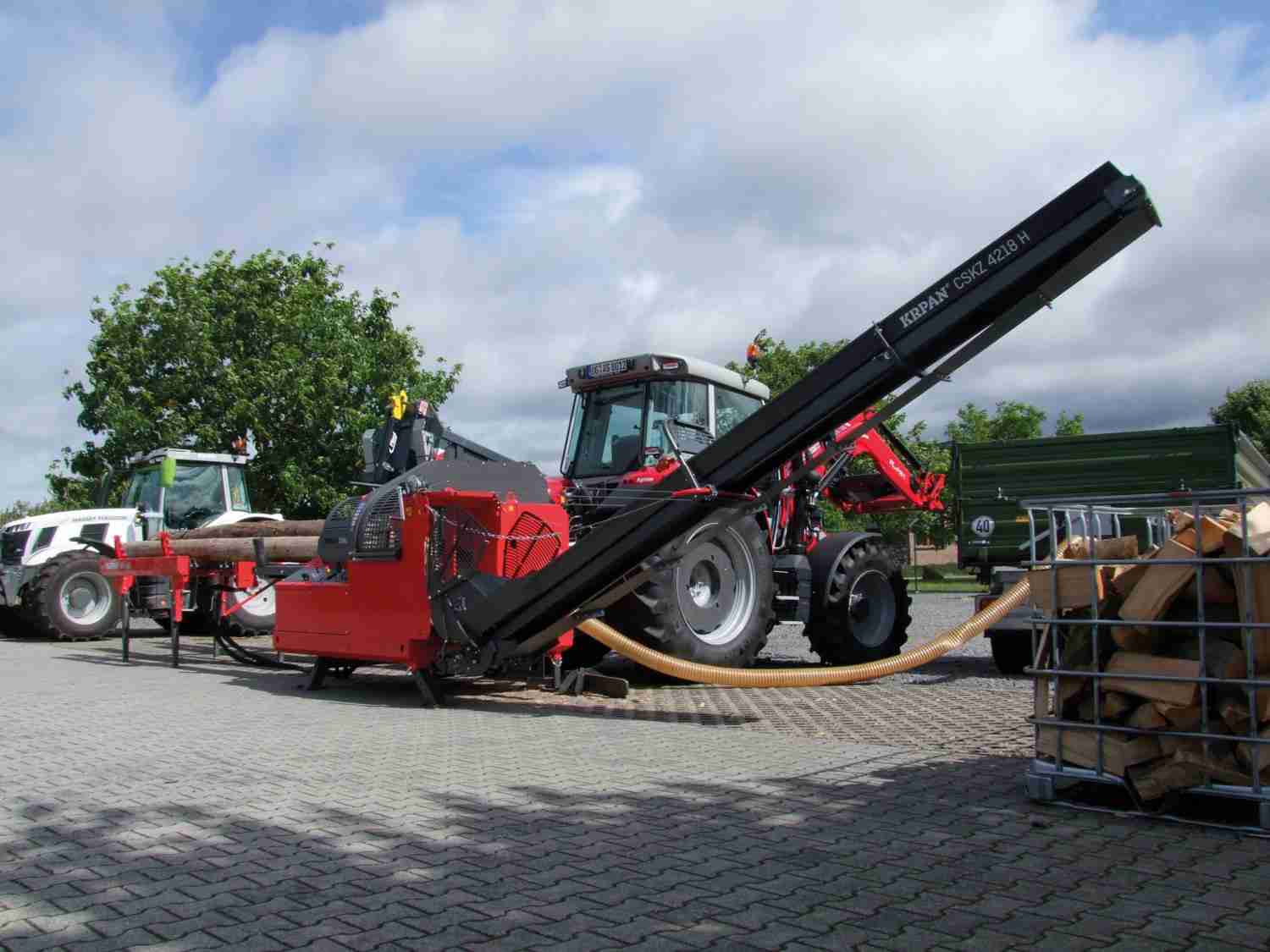 Krpan Sägespalter CSKZ 4218 H mit Längs- und Querförderer RV 45